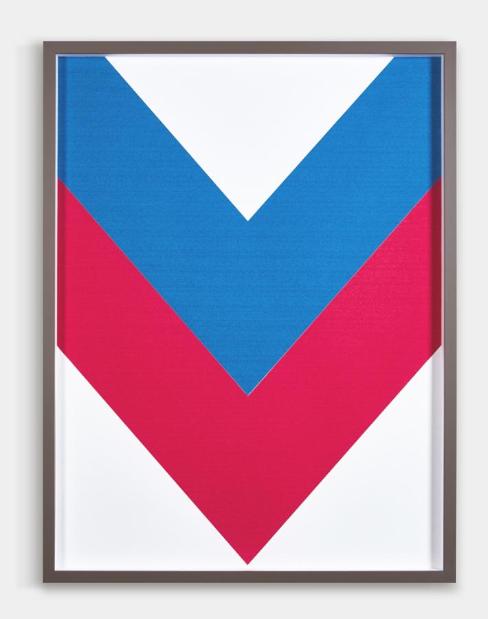 Artshoppe | 'Red White and Blue Chevron' Framed Wall Art by Wallshoppe ...