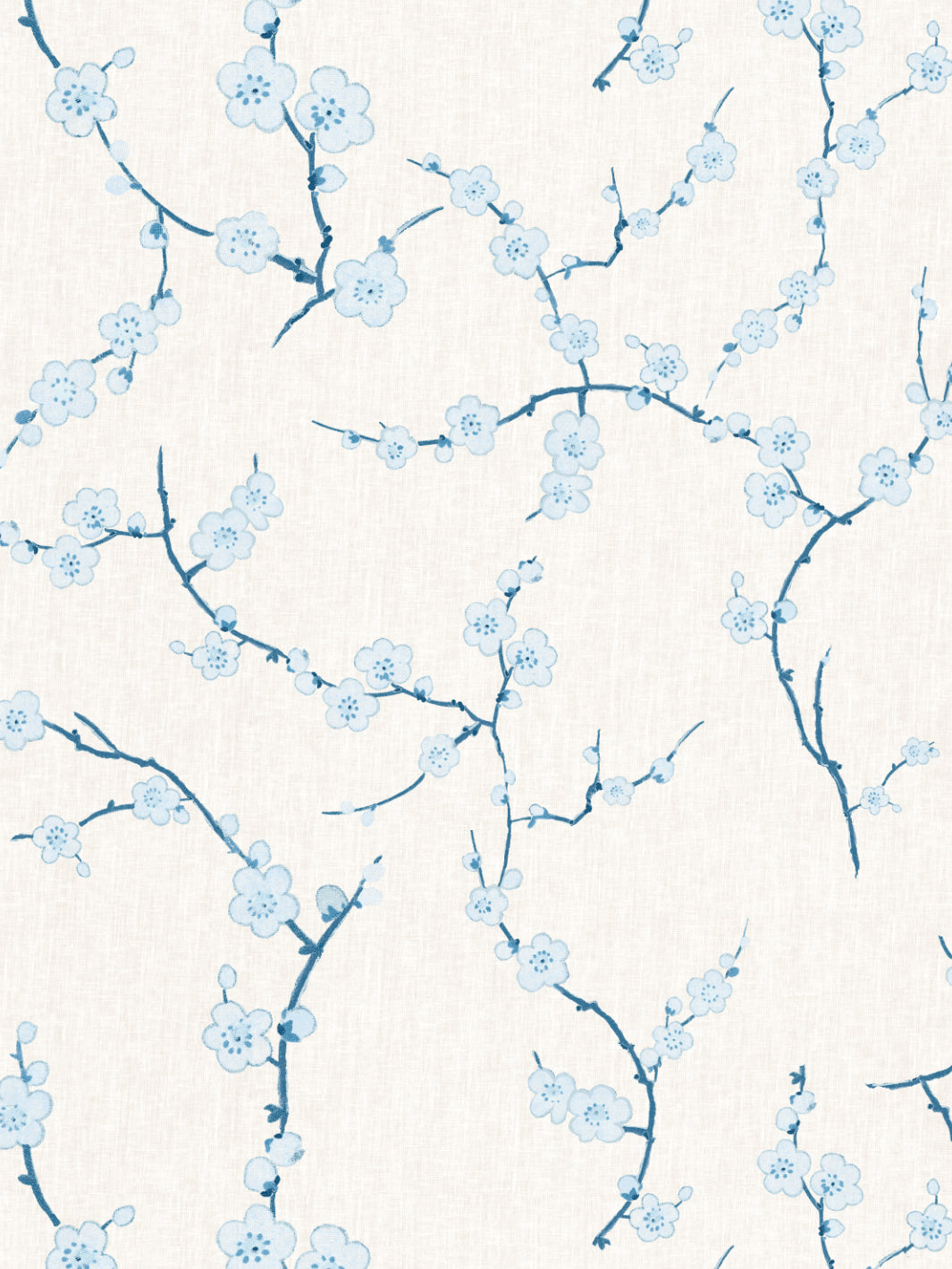 'Cherry Blossom' Wallpaper by Nathan Turner - Blue – Wallshoppe