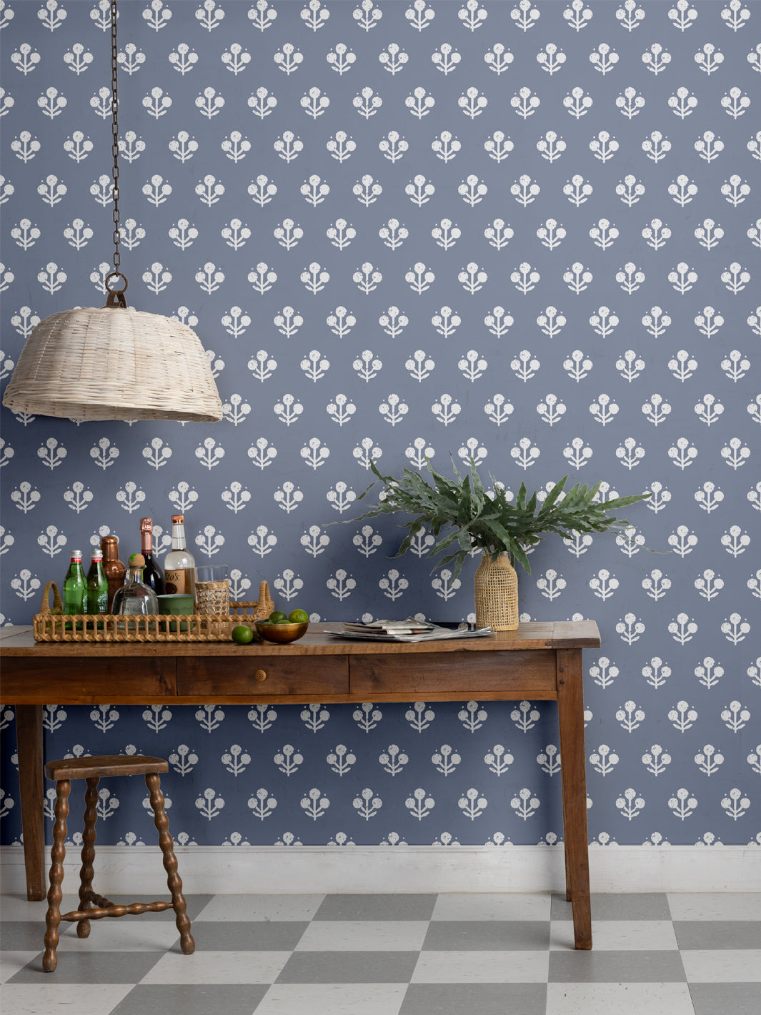 'Coco Large' Wallpaper by Sugar Paper - Slate – Wallshoppe