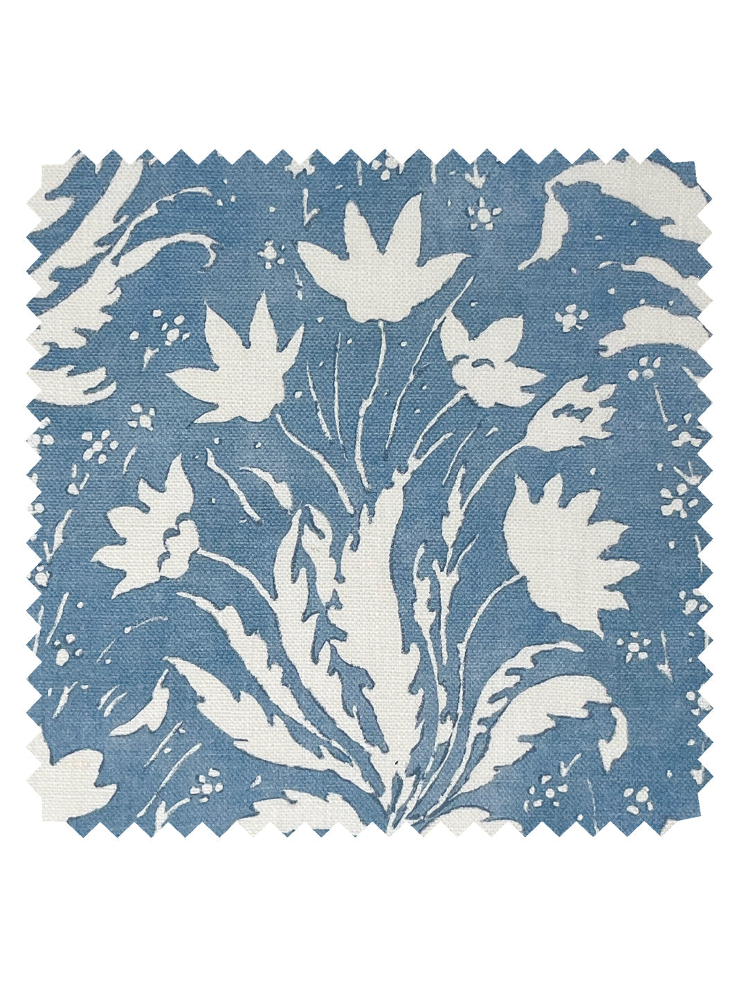 'Hillhouse Floral One Color' Linen Fabric by Nathan Turner - Blue ...
