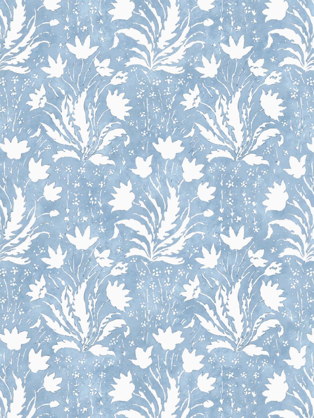 'Hillhouse Floral One Color' Wallpaper by Nathan Turner - Light Blue ...