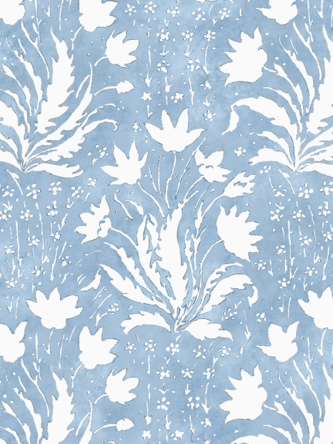 'Hillhouse Floral One Color' Wallpaper by Nathan Turner - Light Blue ...