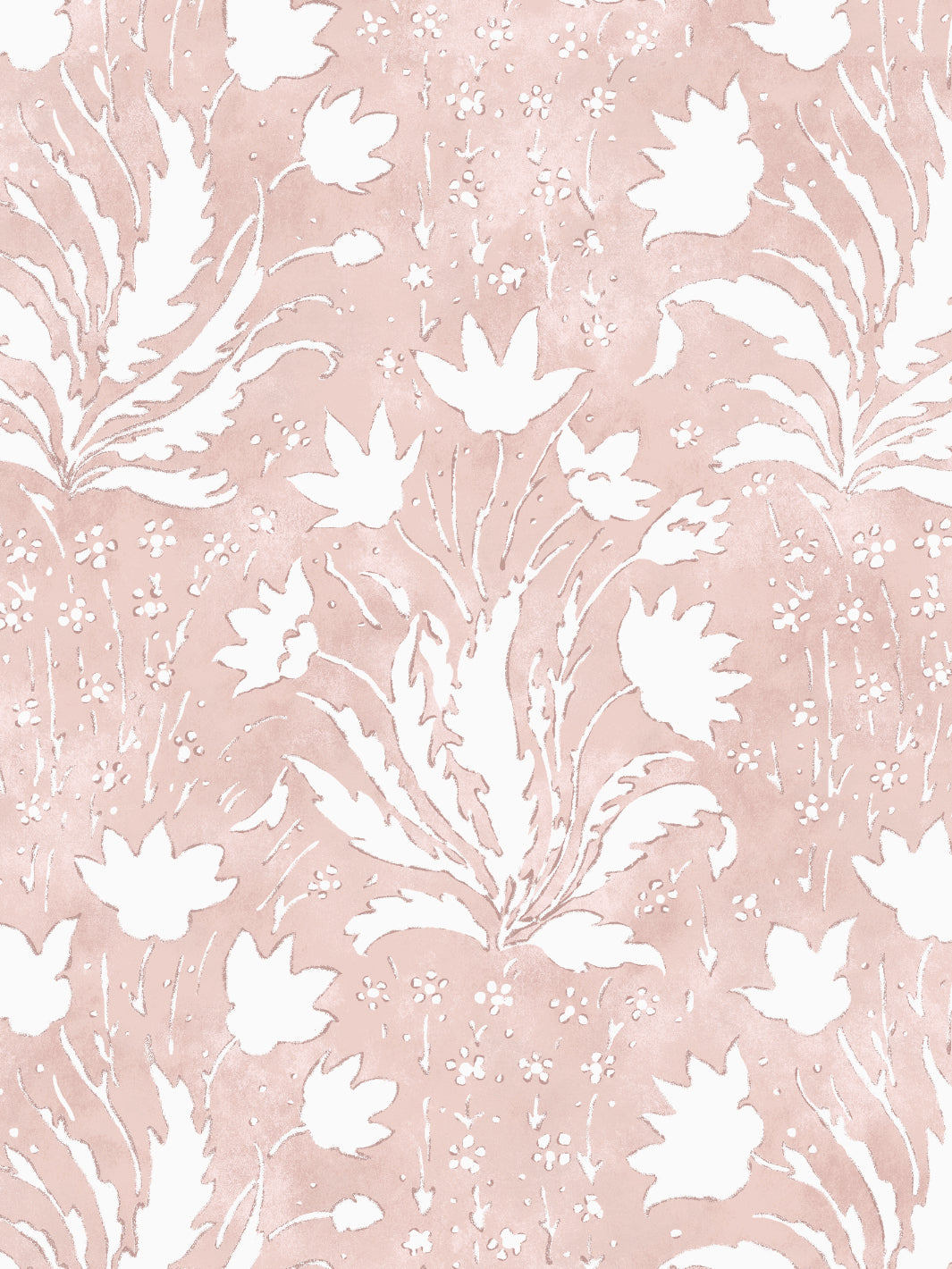 'Hillhouse Floral One Color' Wallpaper by Nathan Turner - Pink – Wallshoppe