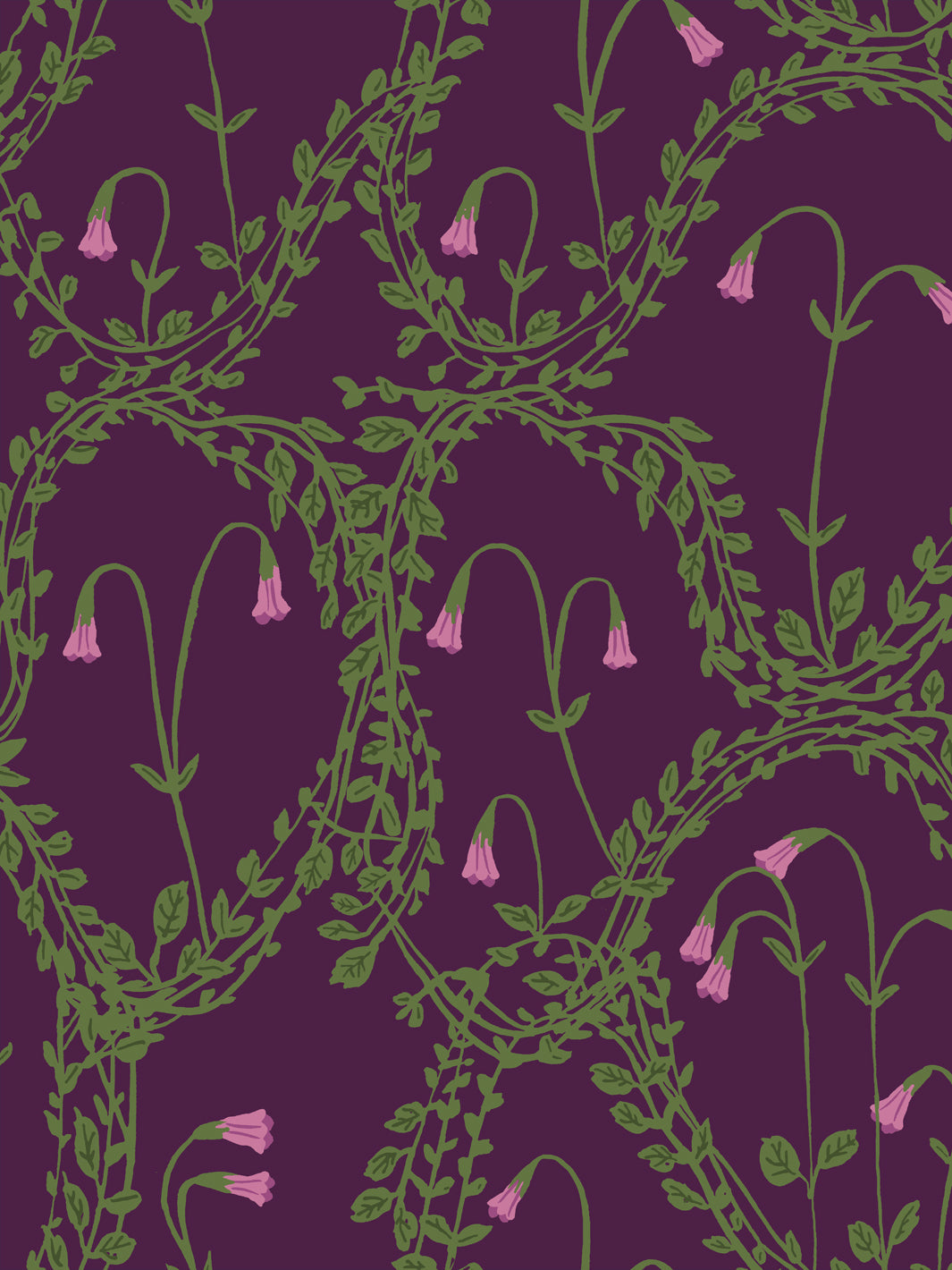 'Linnea' Wallpaper by Sarah Jessica Parker - Deep Plum – Wallshoppe