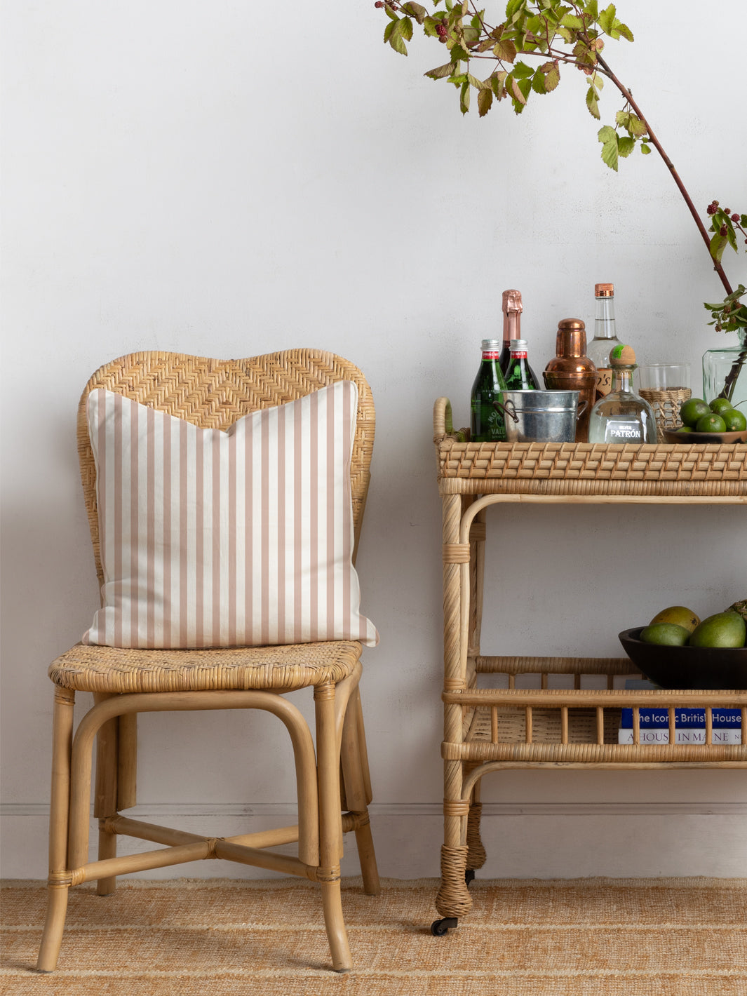 'Preppy Stripe' Linen Fabric by Sugar Paper - Rose – Wallshoppe