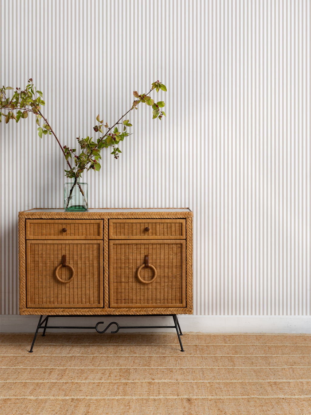 'Preppy Stripe' Wallpaper by Sugar Paper - Khaki – Wallshoppe