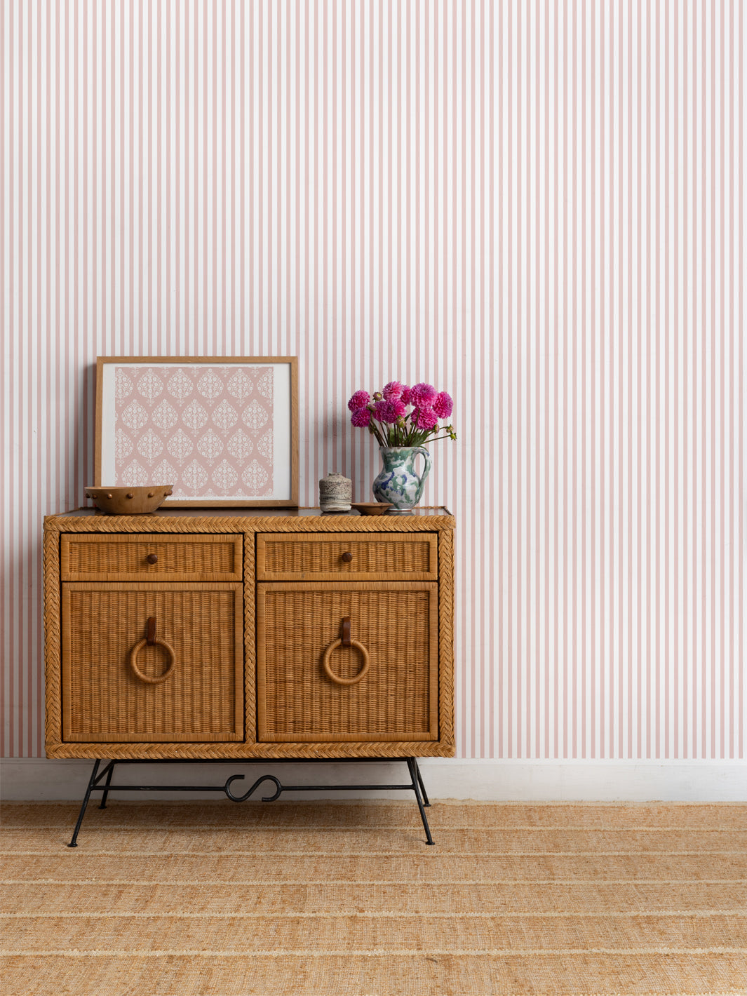 'Preppy Stripe' Wallpaper by Sugar Paper - Petal – Wallshoppe