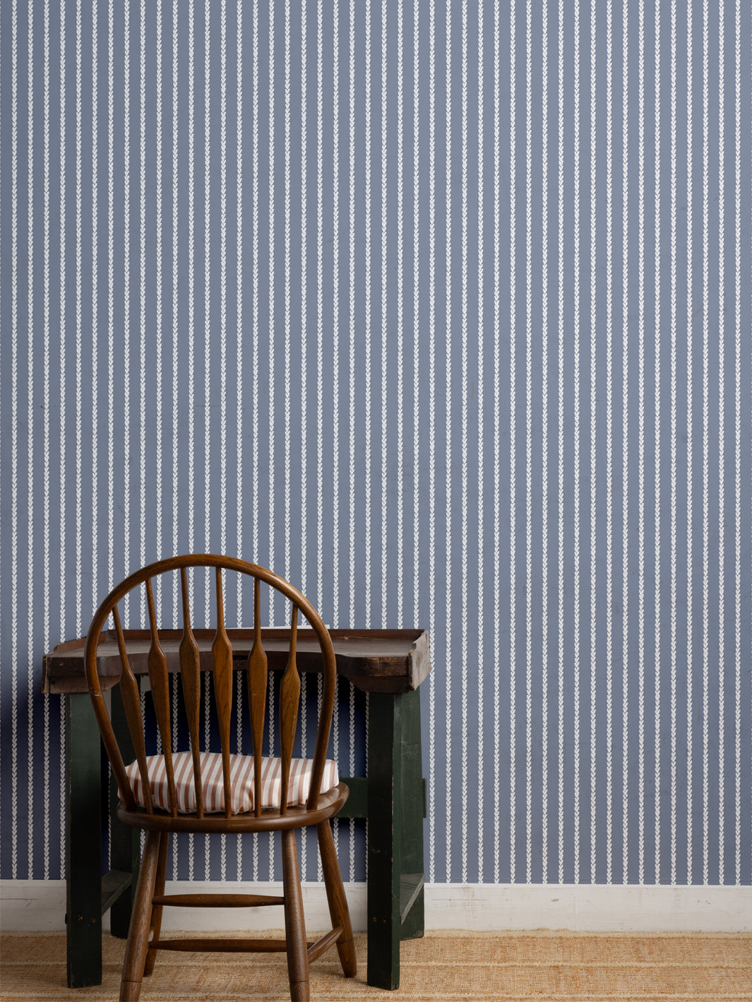 'Sweet Stripe' Wallpaper by Sugar Paper - Slate – Wallshoppe