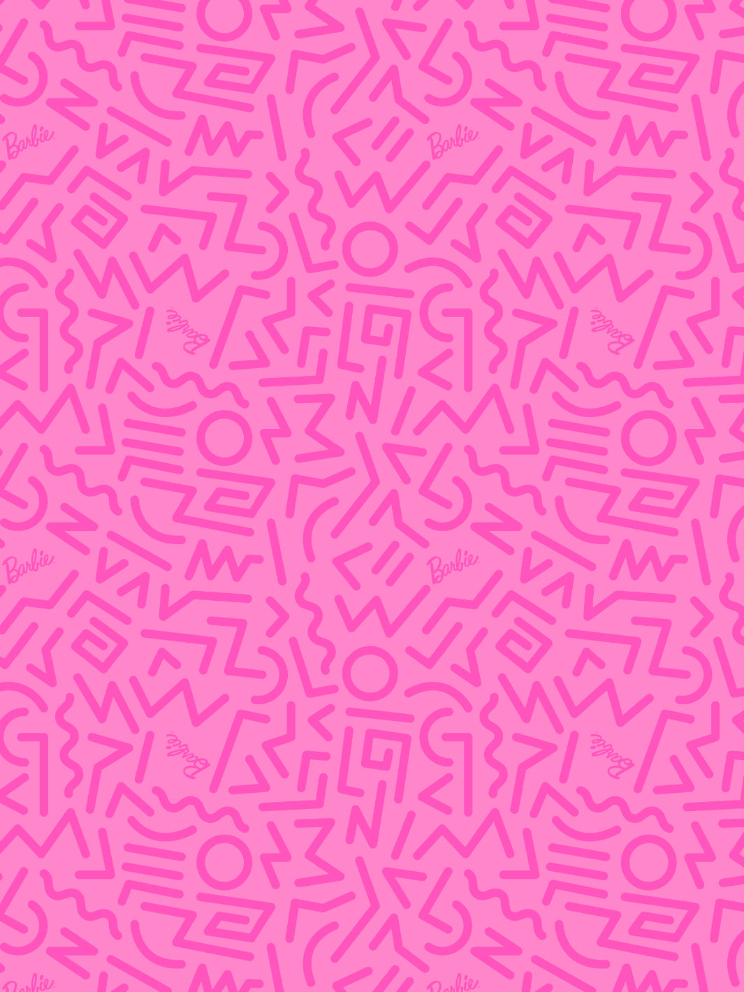 Barbie™ Dreamhouse Memphis Wallpaper by Barbie™ - Pink – Wallshoppe