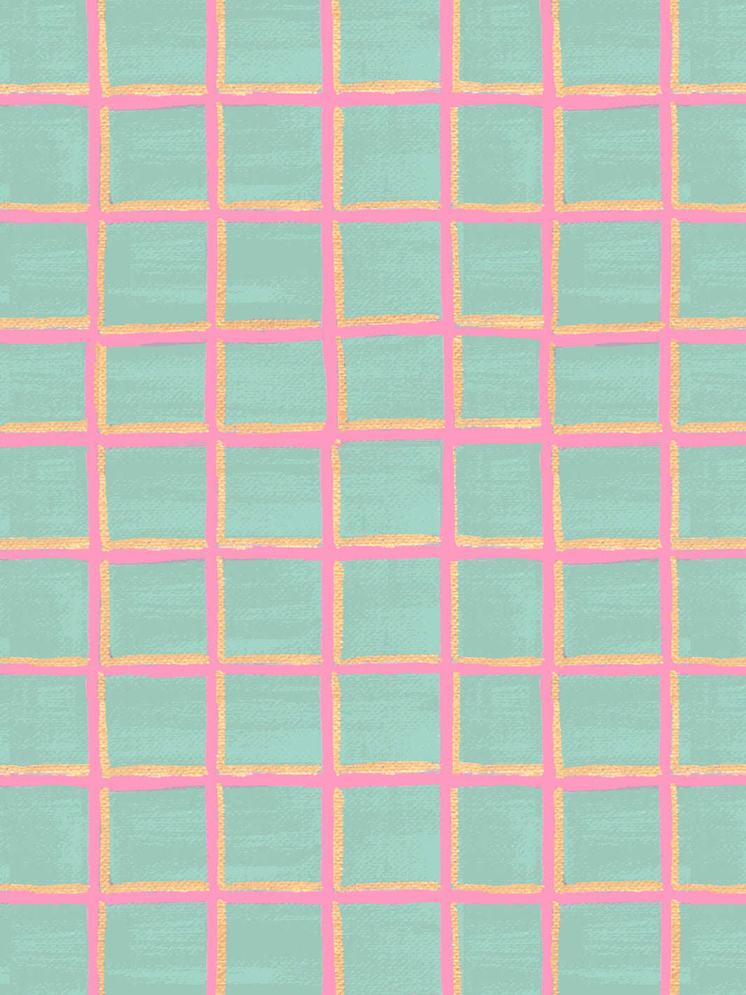 Barbie Dreamhouse Tiles' Wallpaper by Barbie™ - Aqua & Pink – Wallshoppe