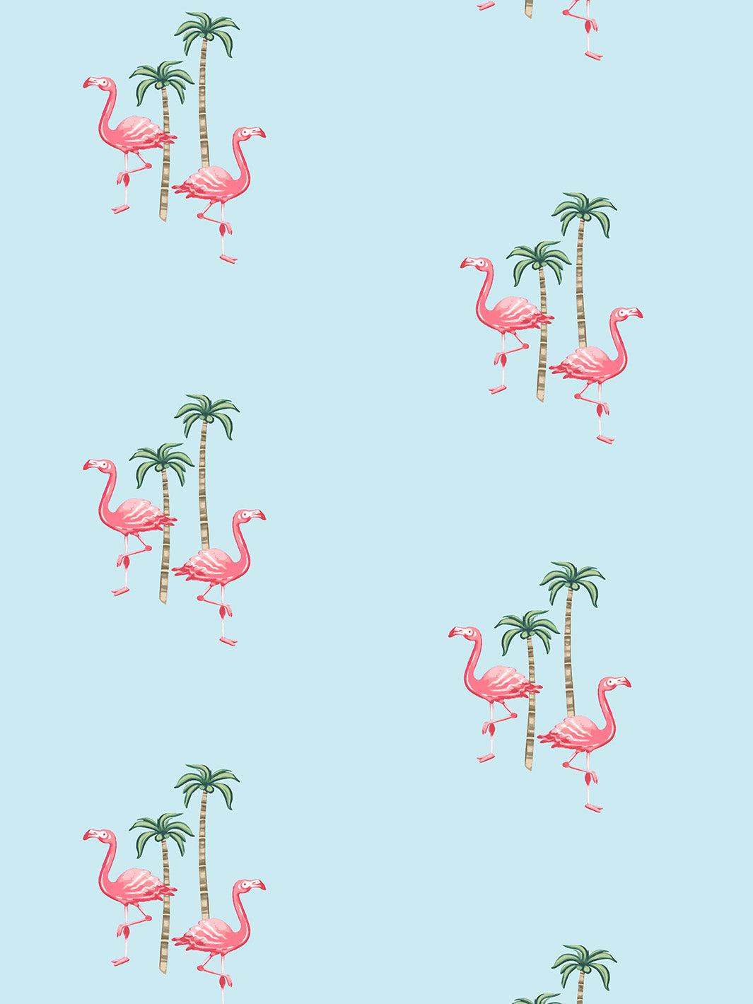 'Barbie™ Land Flamingo Palm' Wallpaper by Barbie™ - Sky – Wallshoppe