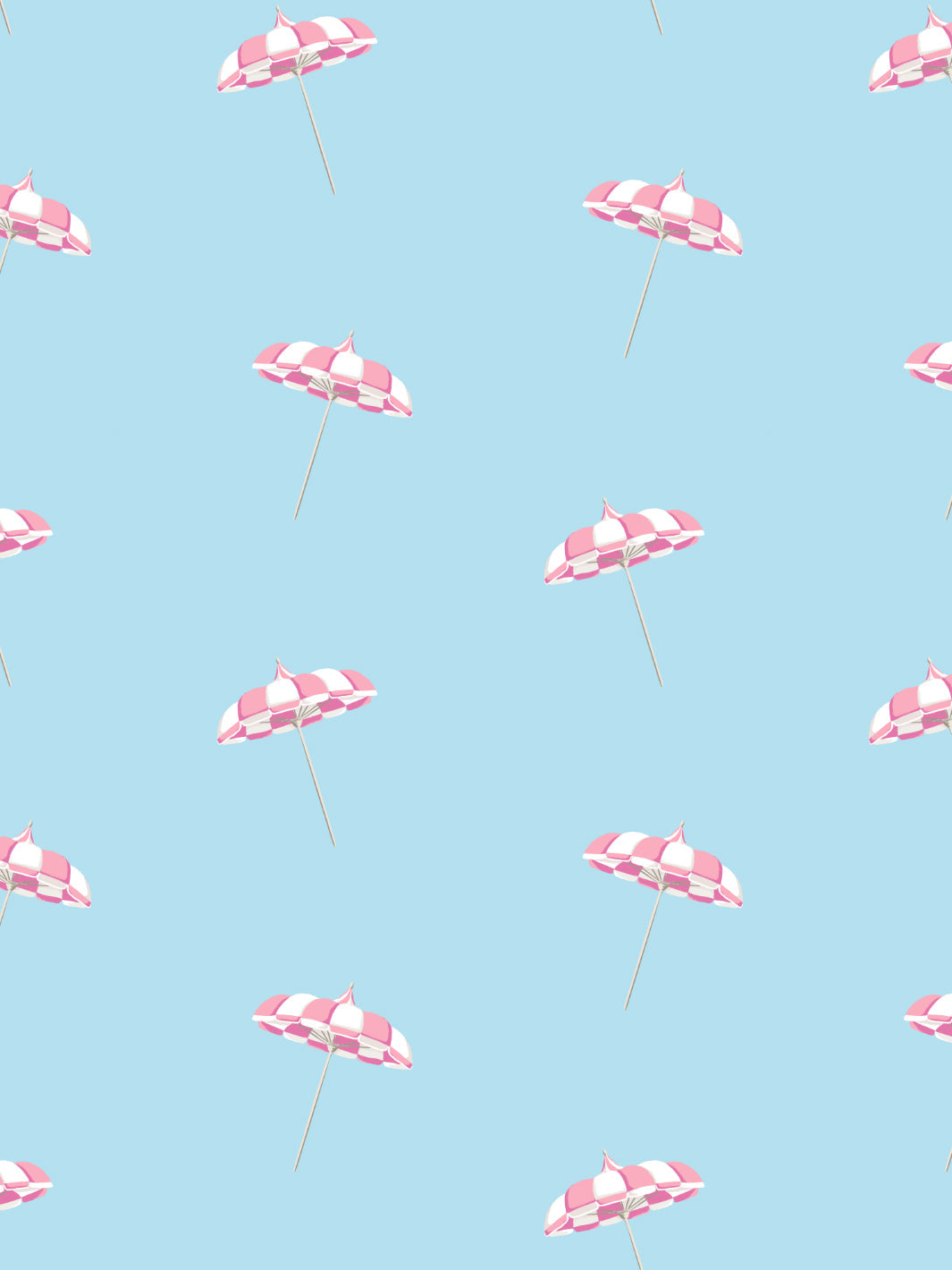 'Barbie™ Land Umbrella' Wallpaper by Barbie™ - Baby Blue – Wallshoppe