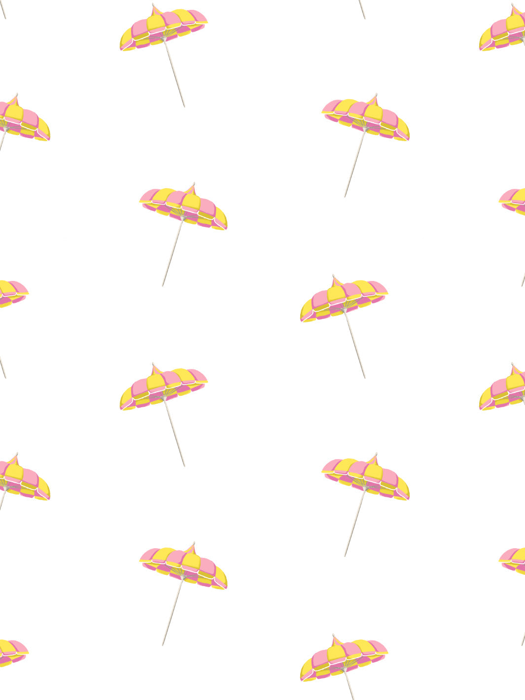 'Barbie™ Land Umbrella' Wallpaper by Barbie™ - Yellow / Pink – Wallshoppe