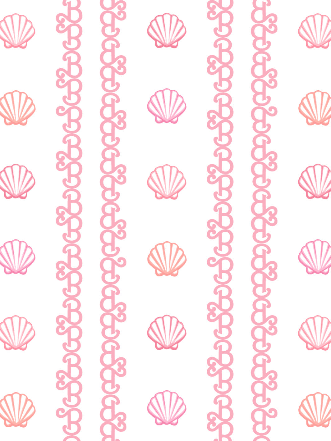 'Barbie™ Shell Stripe' Wallpaper by Barbie™ - Pinks – Wallshoppe