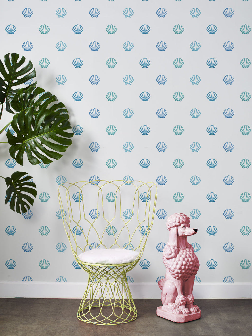 'Barbie™ Shells' Wallpaper by Barbie™ - Blues – Wallshoppe