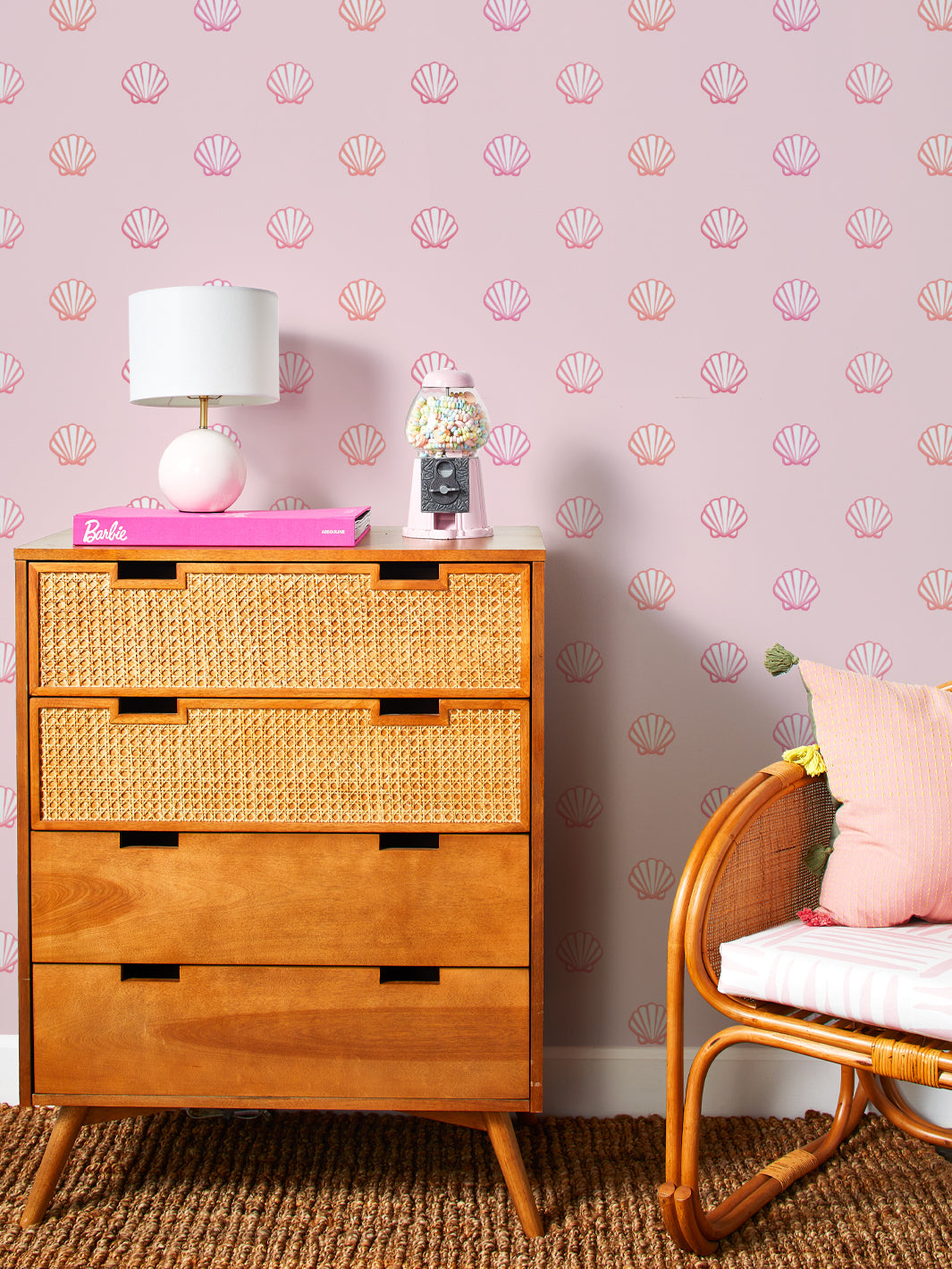 'Barbie™ Shells' Wallpaper by Barbie™ - Piggy Bank – Wallshoppe