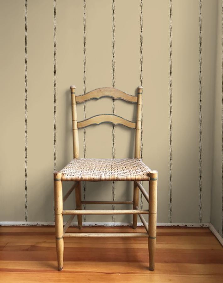 'Baseball Stitch' Wallpaper by Wallshoppe - Burlap