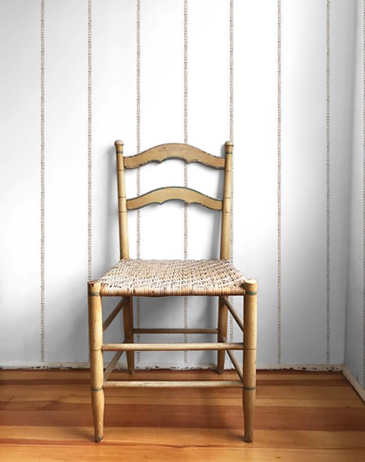 'Baseball Stitch' Wallpaper by Wallshoppe - Saddle