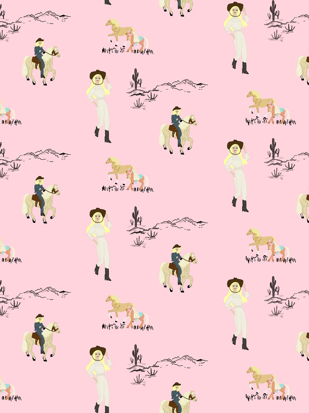 'Dallas Barbie™' Wallpaper by Barbie™ - Pink – Wallshoppe