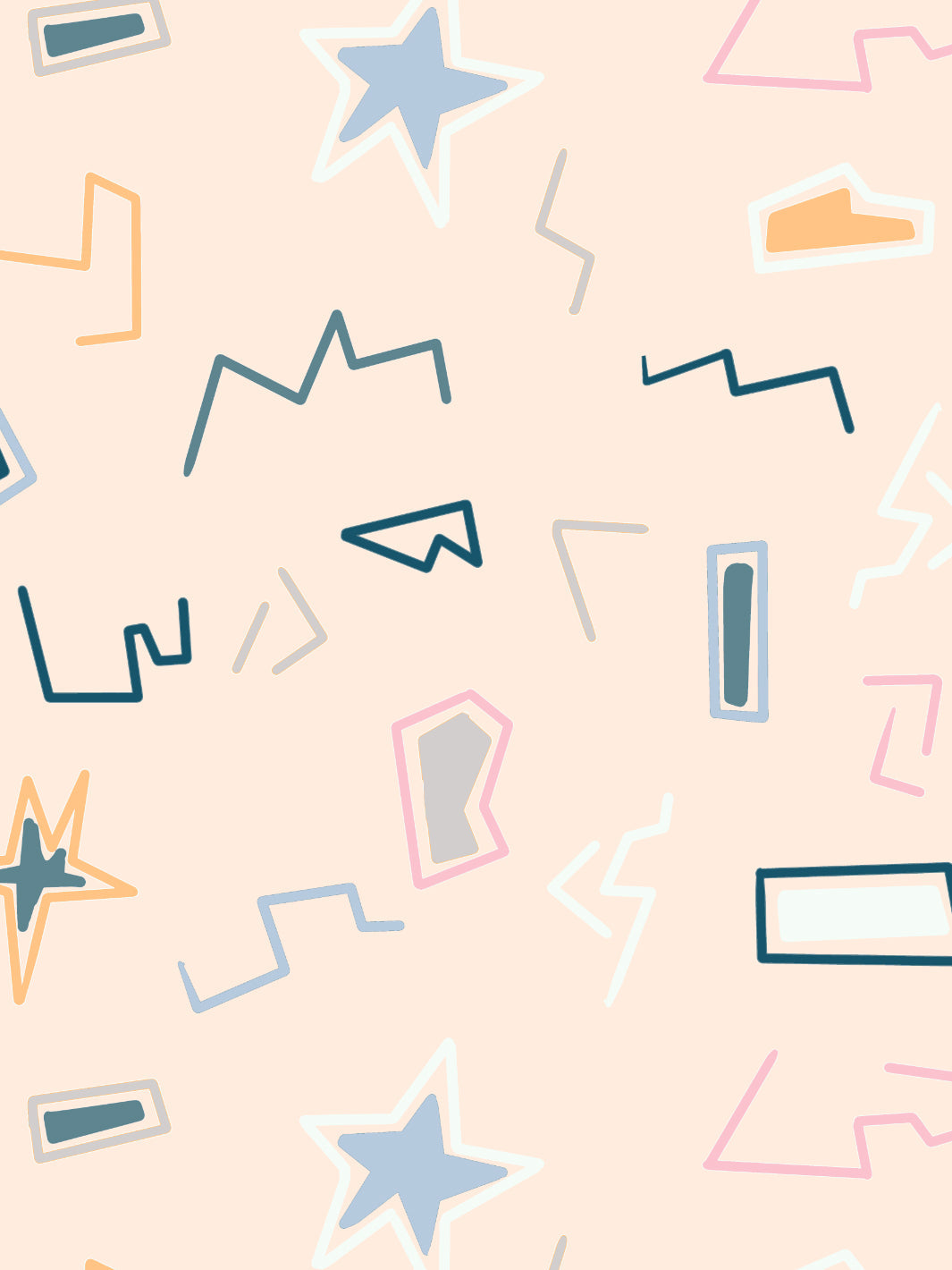 'Barbie™ Dreamhouse Doodle' Wallpaper by Barbie™ - Peach – Wallshoppe