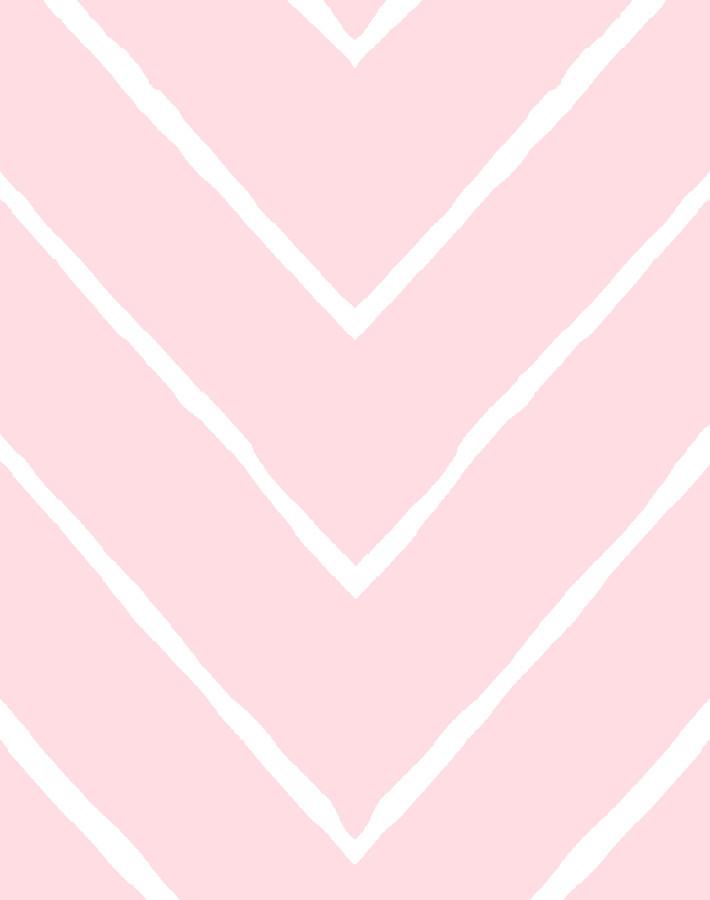 Frances Chevron Wallpaper by Wallshoppe Pink