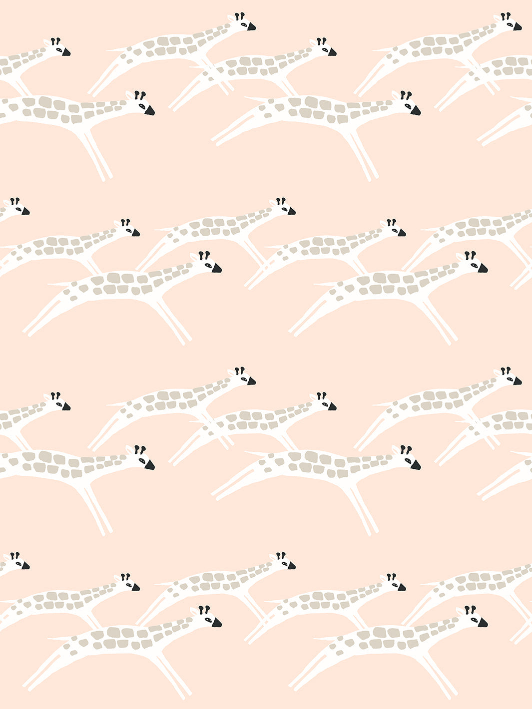 'Galloping Giraffes' Wallpaper by Tea Collection - Peach – Wallshoppe
