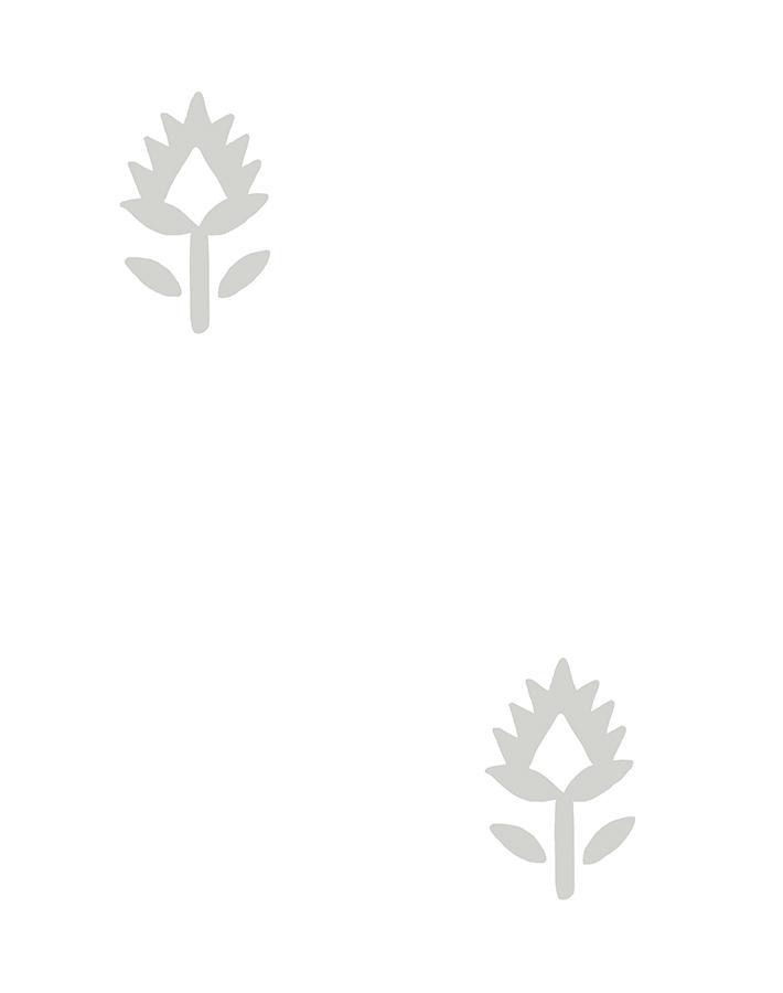 'Block Print' Wallpaper by Sugar Paper - Grey On White – Wallshoppe