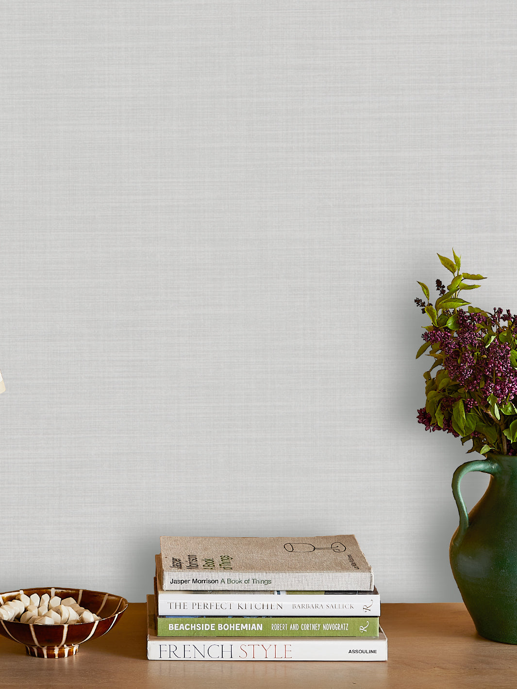 'Matte Silver' Metallic Wallpaper by Wallshoppe - Silver