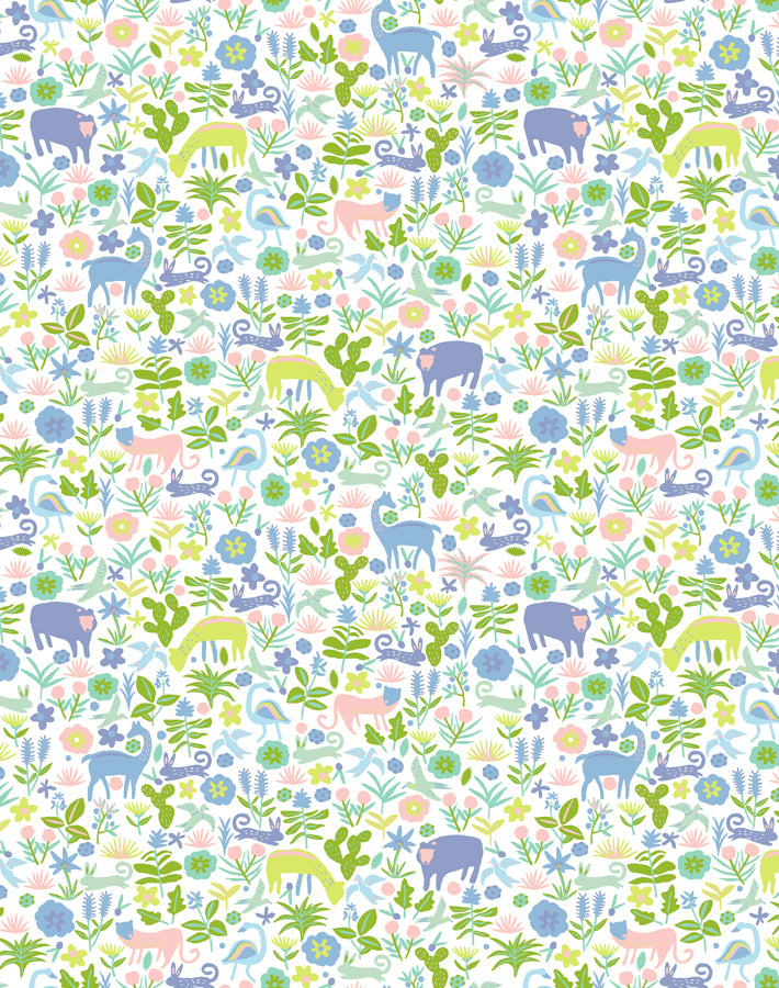 'Menagerie' Wallpaper by Tea Collection - Blush – Wallshoppe