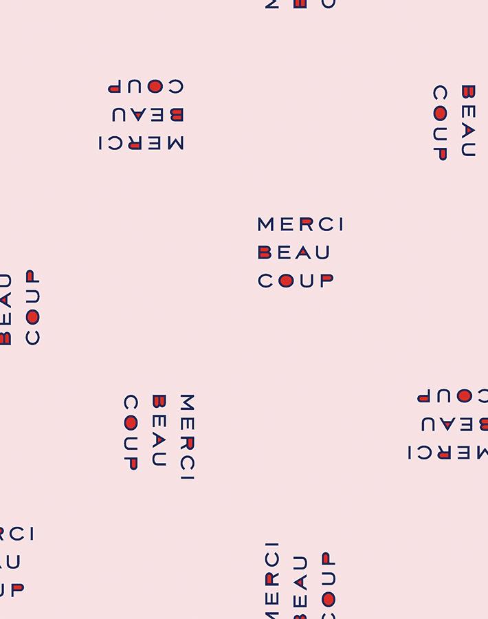 'Merci Beaucoup' Wallpaper by Clare V. - Shell – Wallshoppe