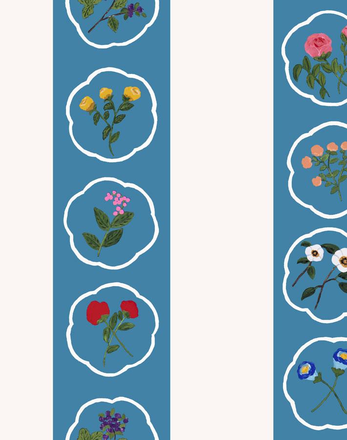 'Montaigne Stripe' Wallpaper by Carly Beck - Lapis – Wallshoppe