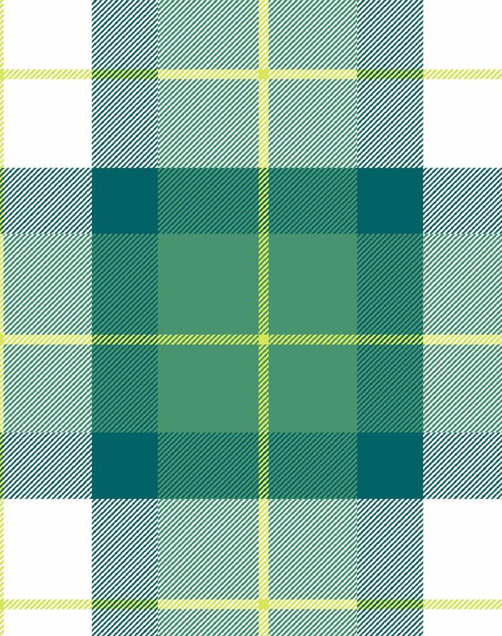 'Oban Plaid' Wallpaper by Wallshoppe - Emerald