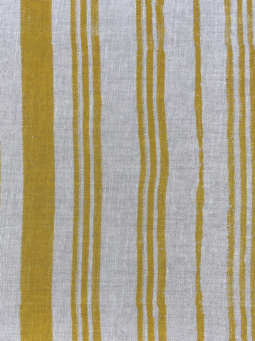 'Painted Stripes' Raw Canvas Fabric by the Yard by Nathan Turner - Gold ...