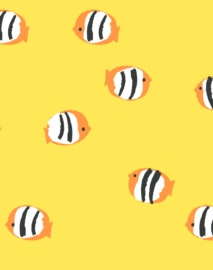 'Rosa Fish' Wallpaper by Tea Collection - Daffodil – Wallshoppe