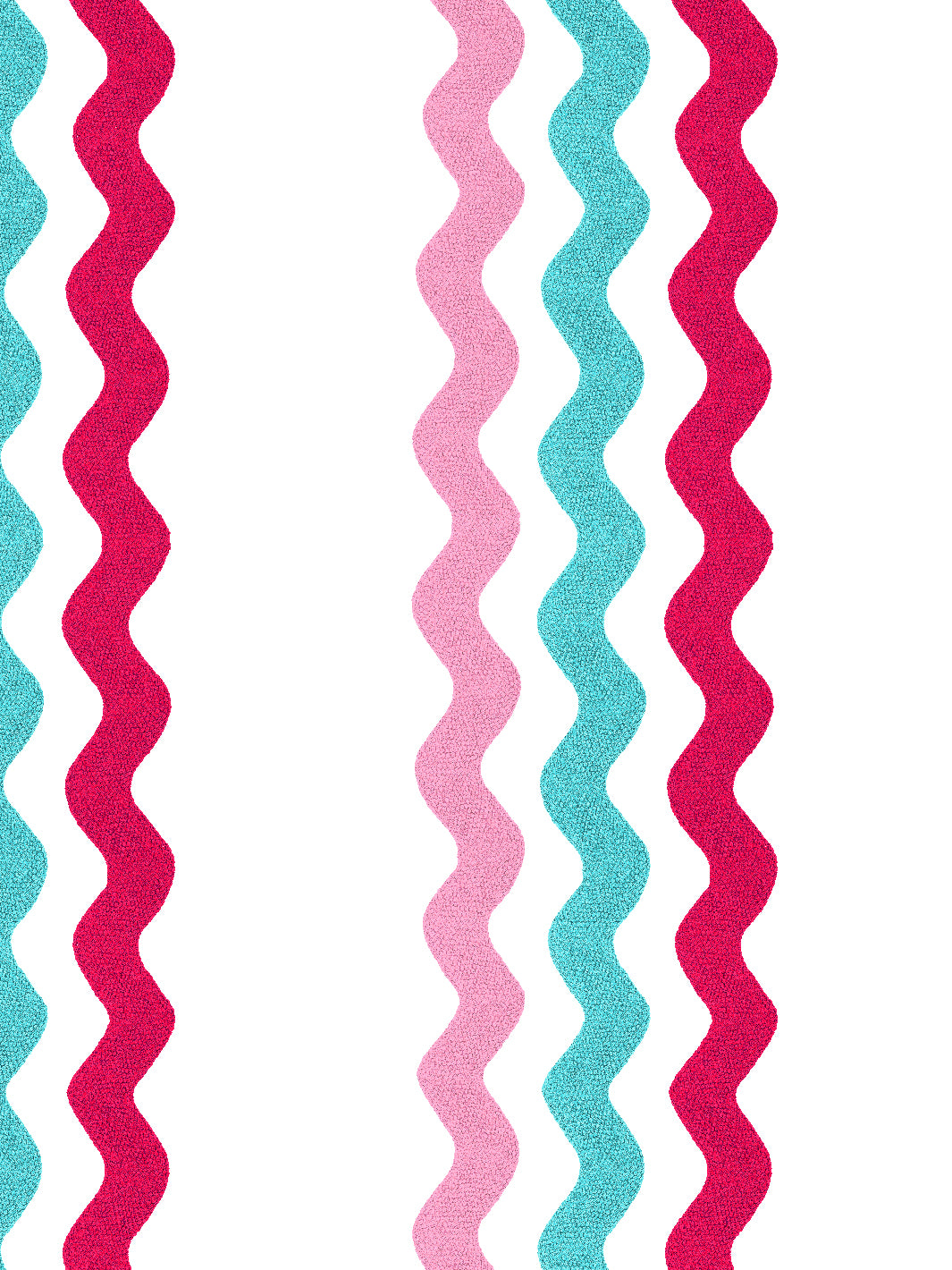 'Ric-Rac Bands' Wallpaper by Sarah Jessica Parker - Rosé Teal Geranium ...