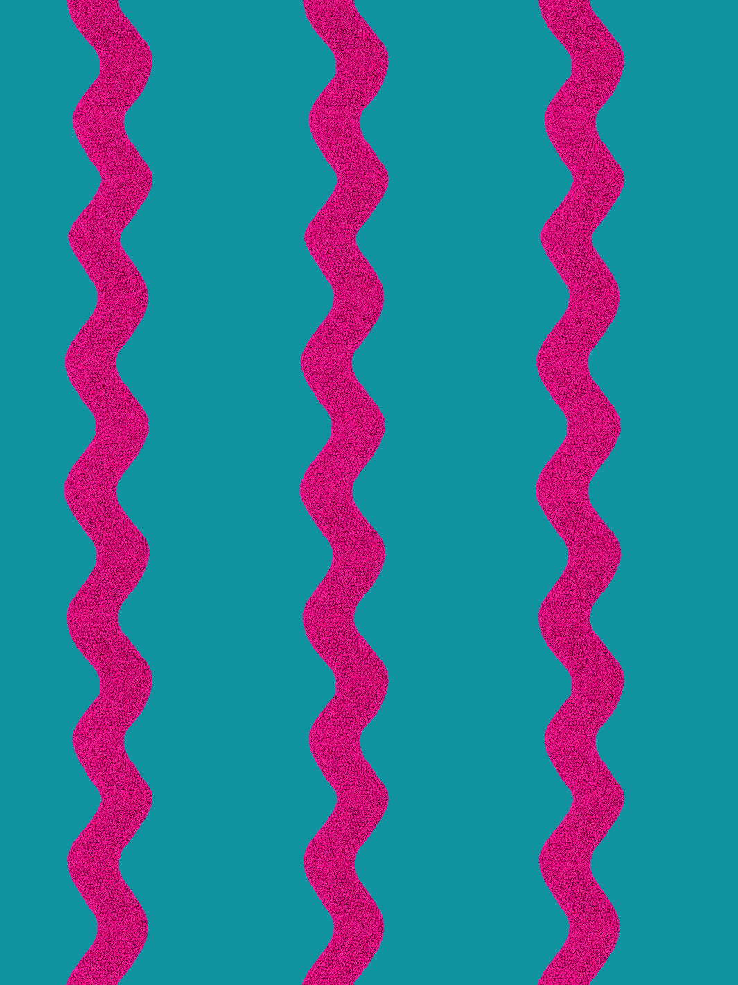 'Ric-Rac Stripe' Wallpaper by Sarah Jessica Parker - Teal Raspberry ...