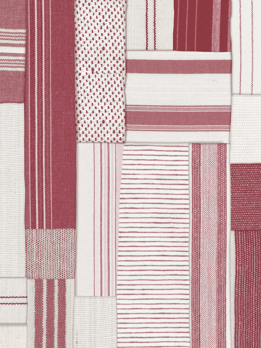 'Shirting Patchwork' Wallpaper by Chris Benz - Red – Wallshoppe