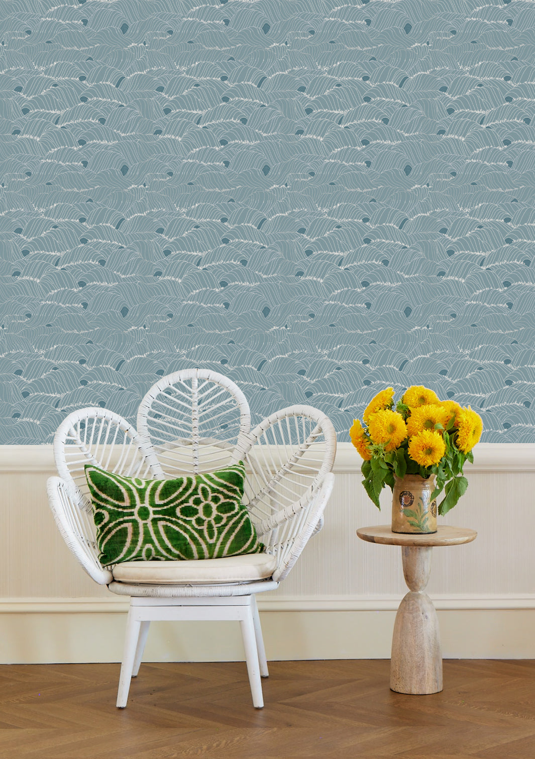 'Storm Waves' Wallpaper by Lingua Franca - Seaglass – Wallshoppe