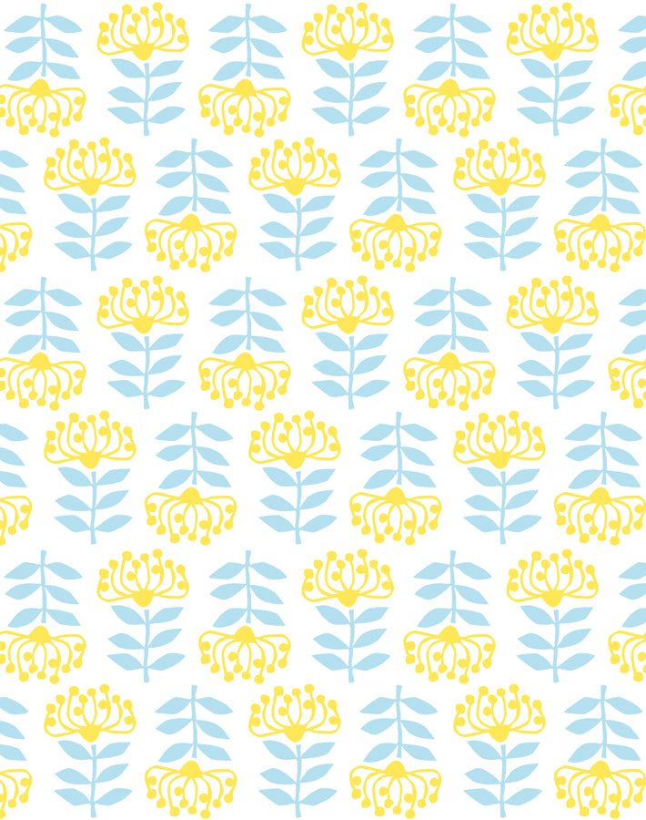 'Stylized Papyrus' Wallpaper by Tea Collection - Daffodil – Wallshoppe