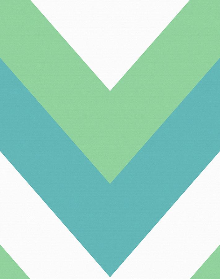 'V Is For Chevron' Wallpaper by Nathan Turner - Green – Wallshoppe