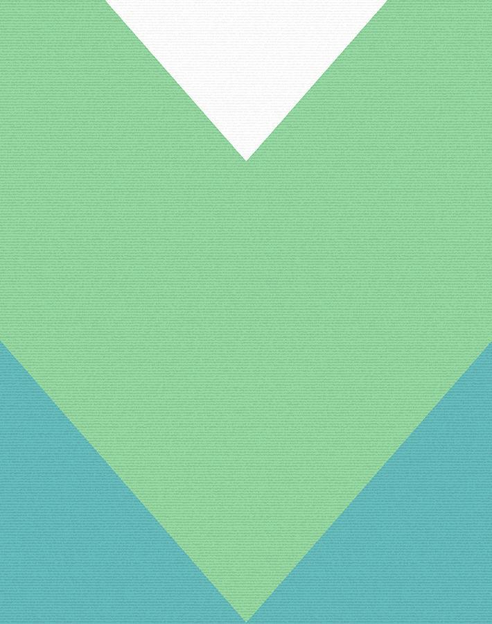 'V Is For Chevron' Wallpaper by Nathan Turner - Green – Wallshoppe