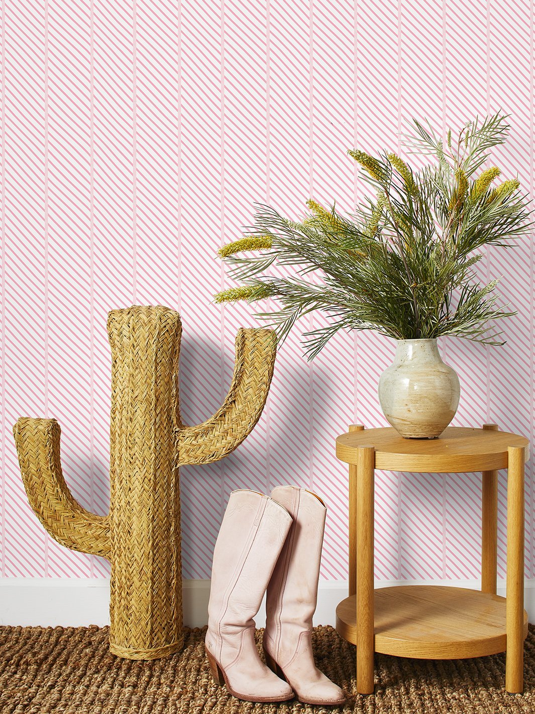 'Barbie™ Dreamhouse Stripes' Wallpaper by Barbie™ - Piggy Bank – Wallshoppe