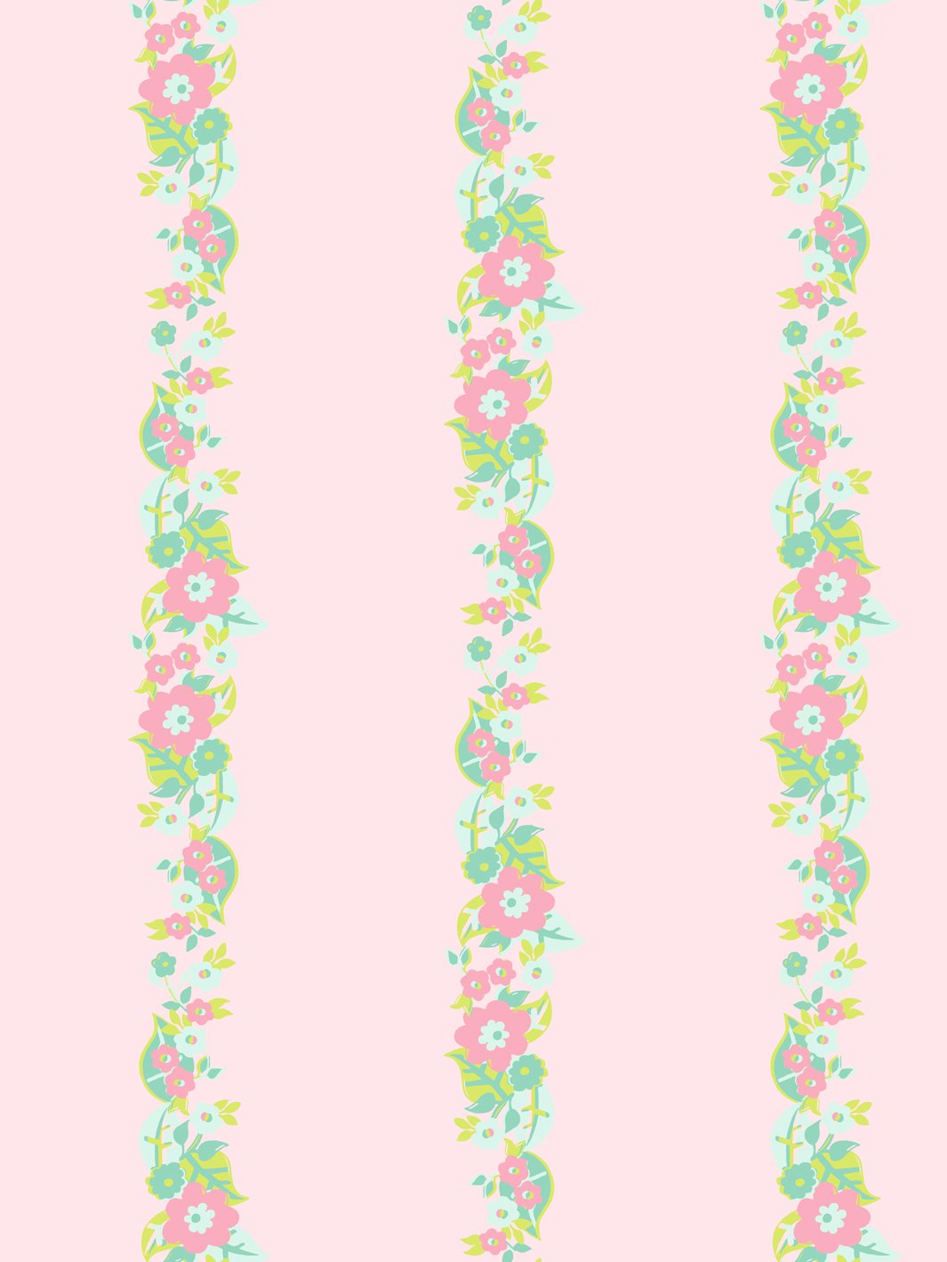 'Floral Stripe' Wallpaper by Barbie™ - Piggy Bank Green – Wallshoppe