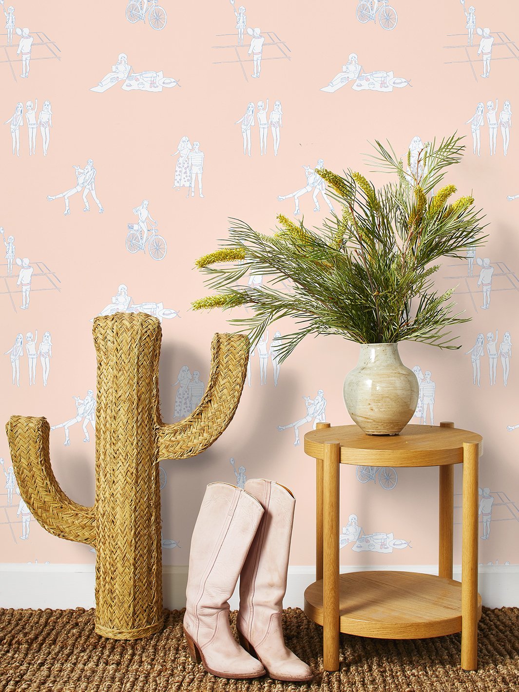 'Barbie™ and Friends' Wallpaper by Barbie™ - Peach – Wallshoppe
