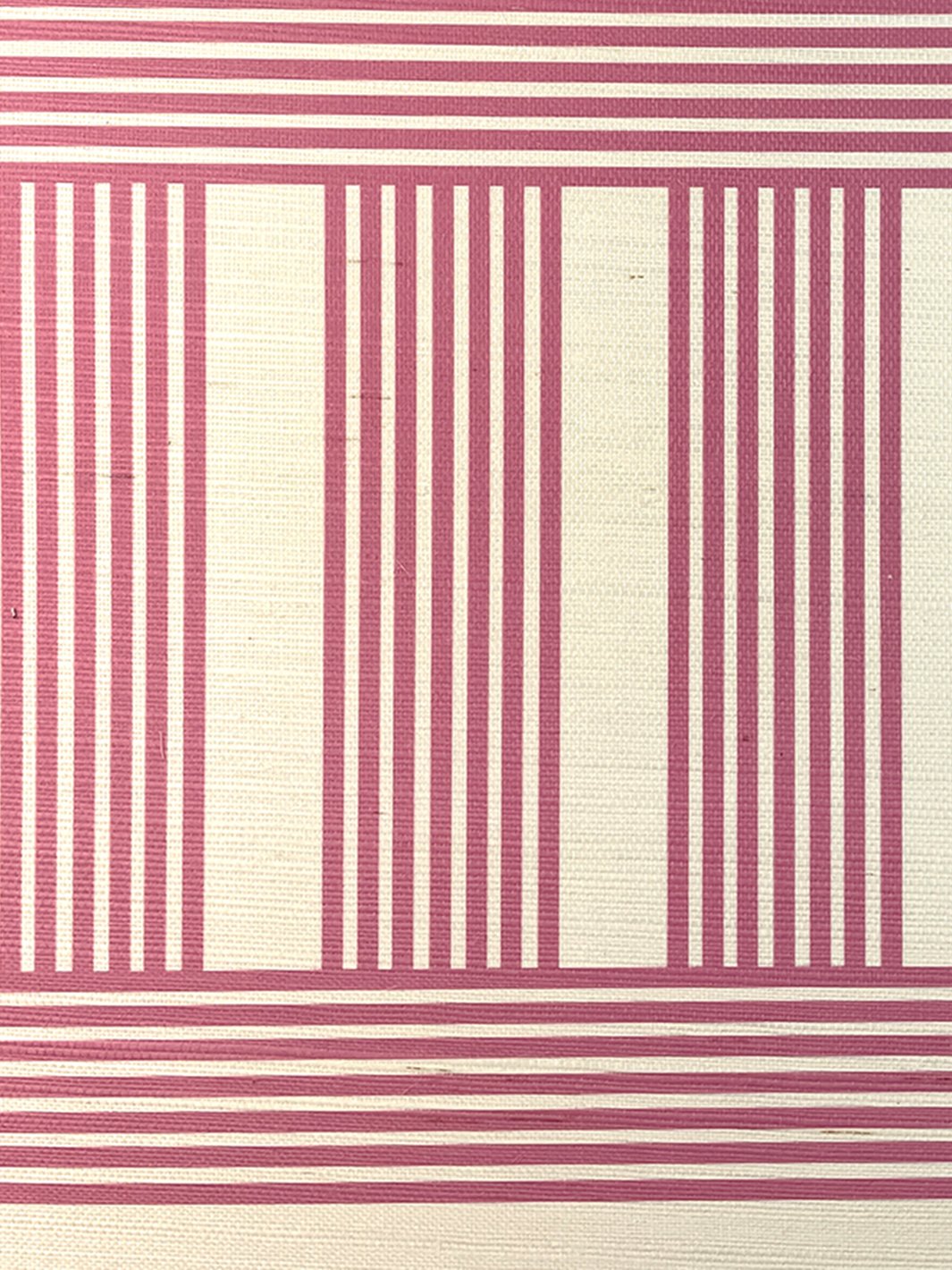 'Roman Holiday Grid' Grasscloth' Wallpaper by Barbie™ - Berry – Wallshoppe