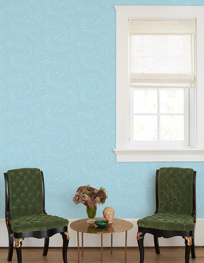 'Stardust' Wallpaper by Barbie™ - Baby Blue – Wallshoppe