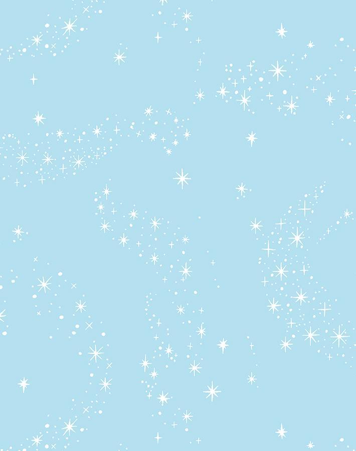 'Stardust' Wallpaper by Barbie™ - Baby Blue – Wallshoppe