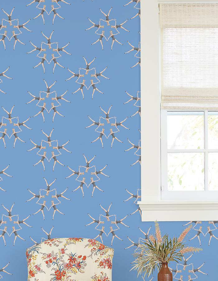 'Synchronized Vintage Barbie™' Wallpaper by Barbie™ - Denim – Wallshoppe