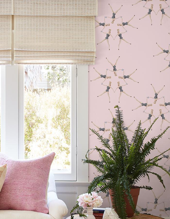 'Synchronized Vintage Barbie™' Wallpaper by Barbie™ - Pink – Wallshoppe