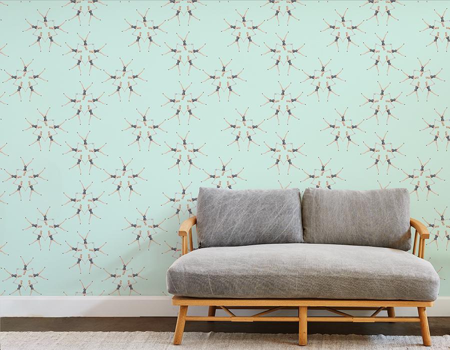 'Synchronized Vintage Barbie™' Wallpaper by Barbie™ - Robins Egg ...